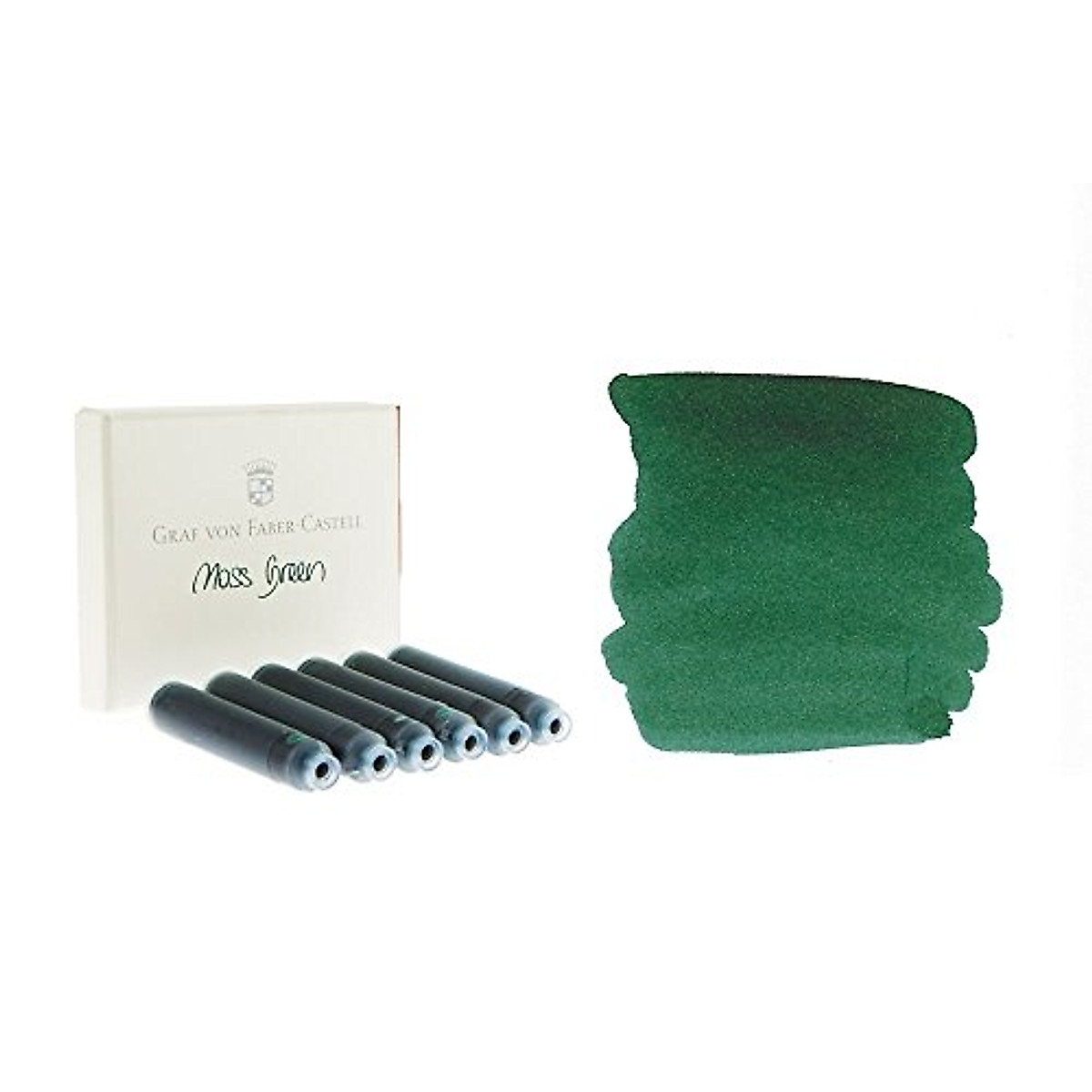 Graf von Faber-Castell Ink cartridges, Moss Green 6X, 141104