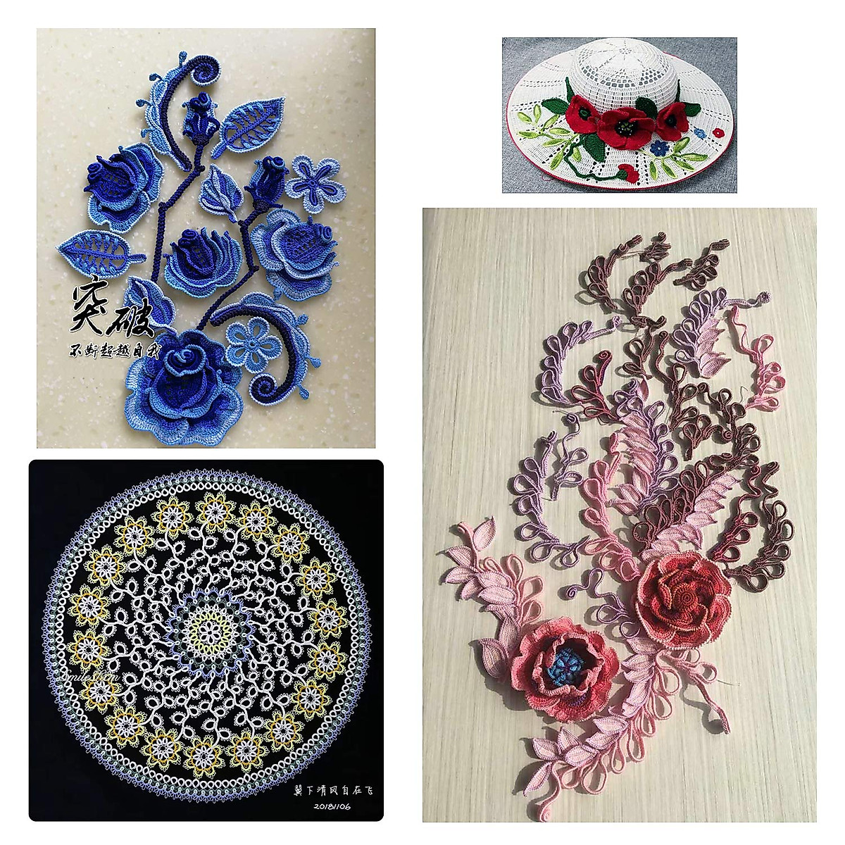 golo Crochet Yarn Cotton Size 10 Cotton Knitting Thread Yarn for Crochet (Clove Red) 6-191