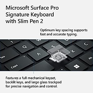 Microsoft Surface Pro Signature Keyboard with Slim Pen 2 Bundle, Forest Colour Keyboard