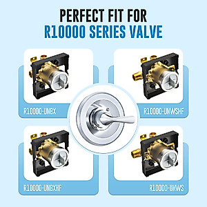 Replacement for Delta Classic 13 Series Single-Function Trim Kit, T13020 Chrome Shower Handle, Fit Delta Shower Valve R10000 Series (Cartridge Included)