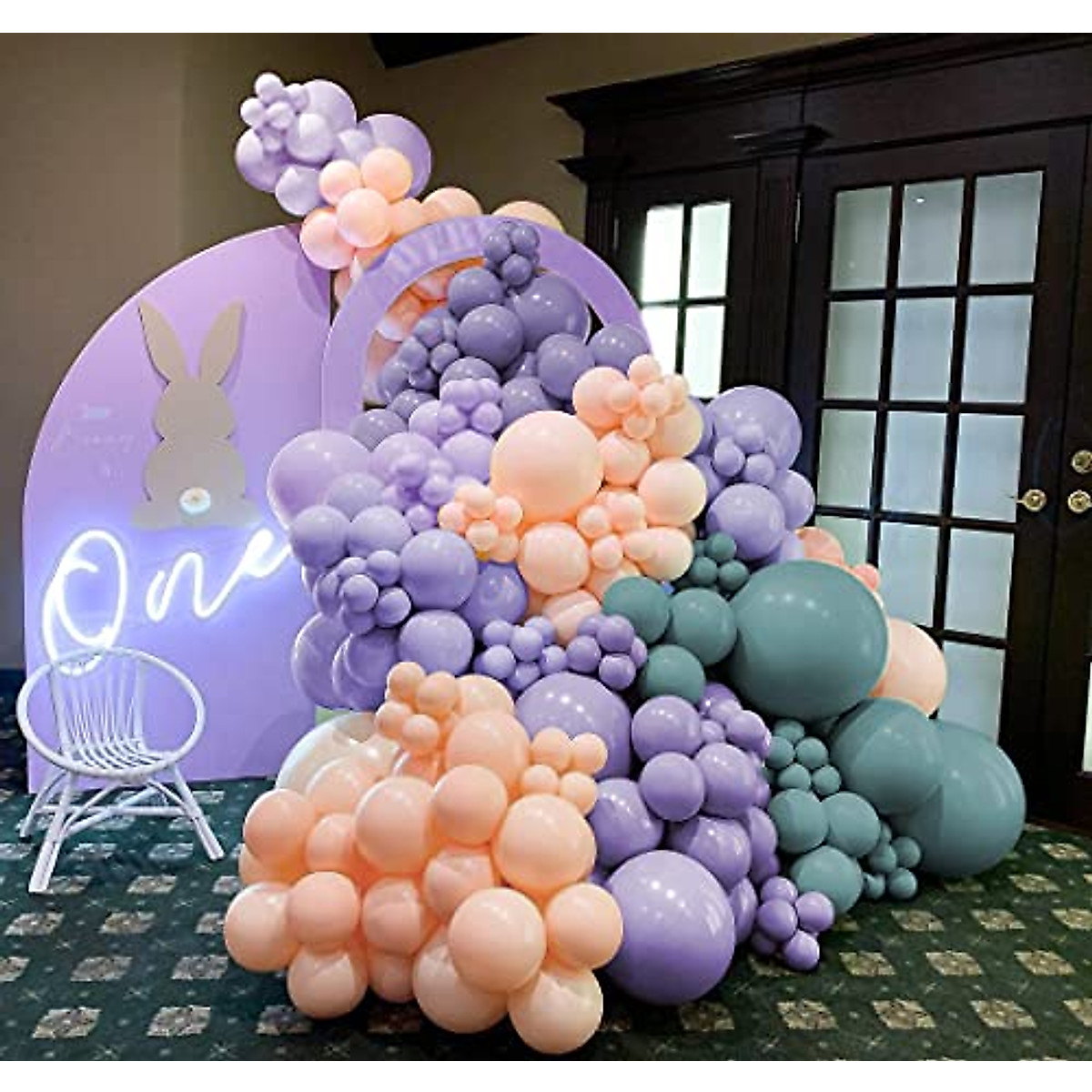 Purple Balloon Garland Kit - Double Stuffed Lavender Balloons Different Sizes 18/12/5 Inch Lilac Balloon Arch Latex Balloons For Birthday Baby Shower Wedding Bachelorette Party Decorations