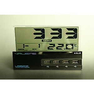 e-Blue 7-Port USB Hub Alarm Clock EHB032I00