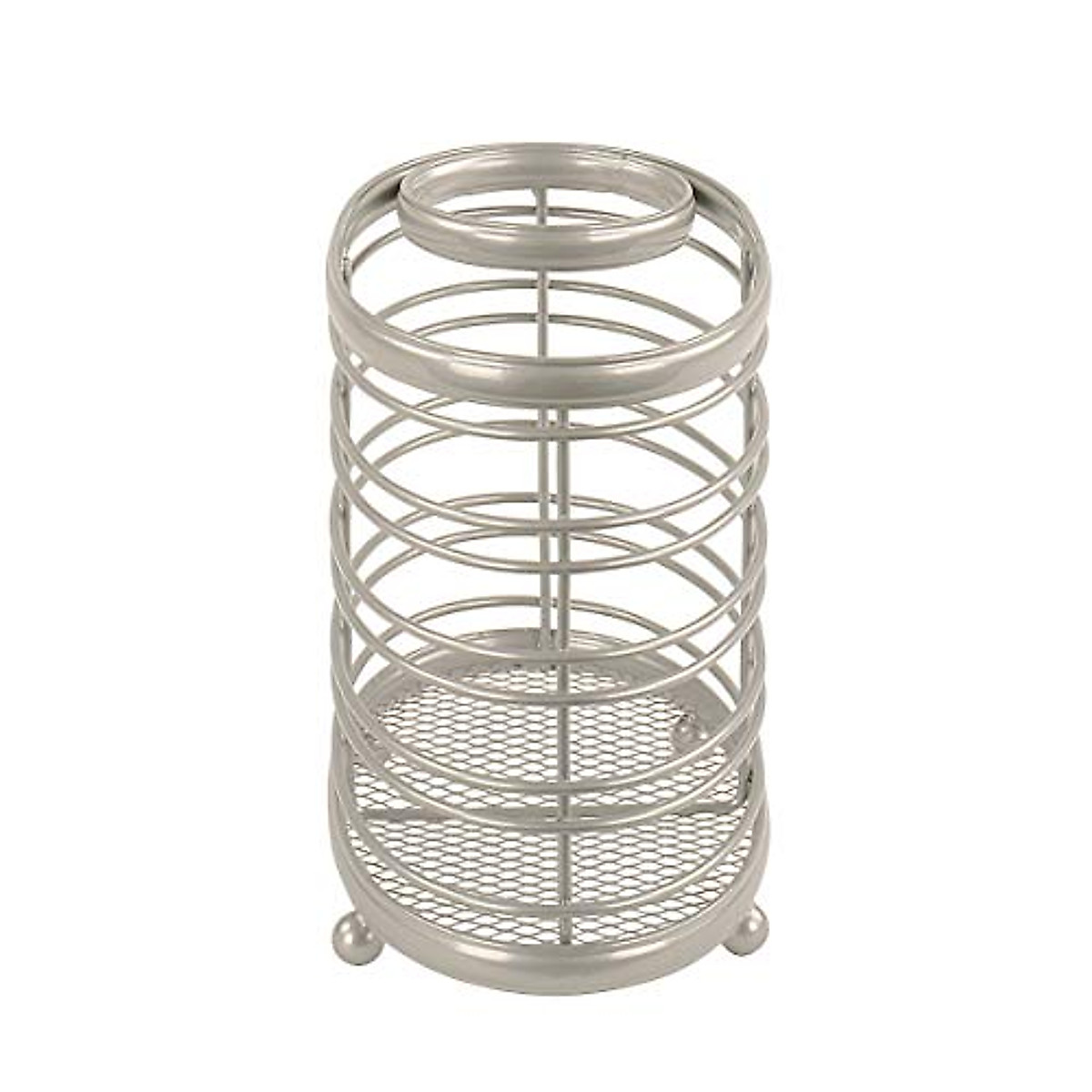 Spectrum Ashley Hair & Accessory Holder (Satin Nickel Powder Coat) - Bathroom & Under Sink Organizer for Hair Dryer, Beauty Tools, Accessories, & Home Essentials