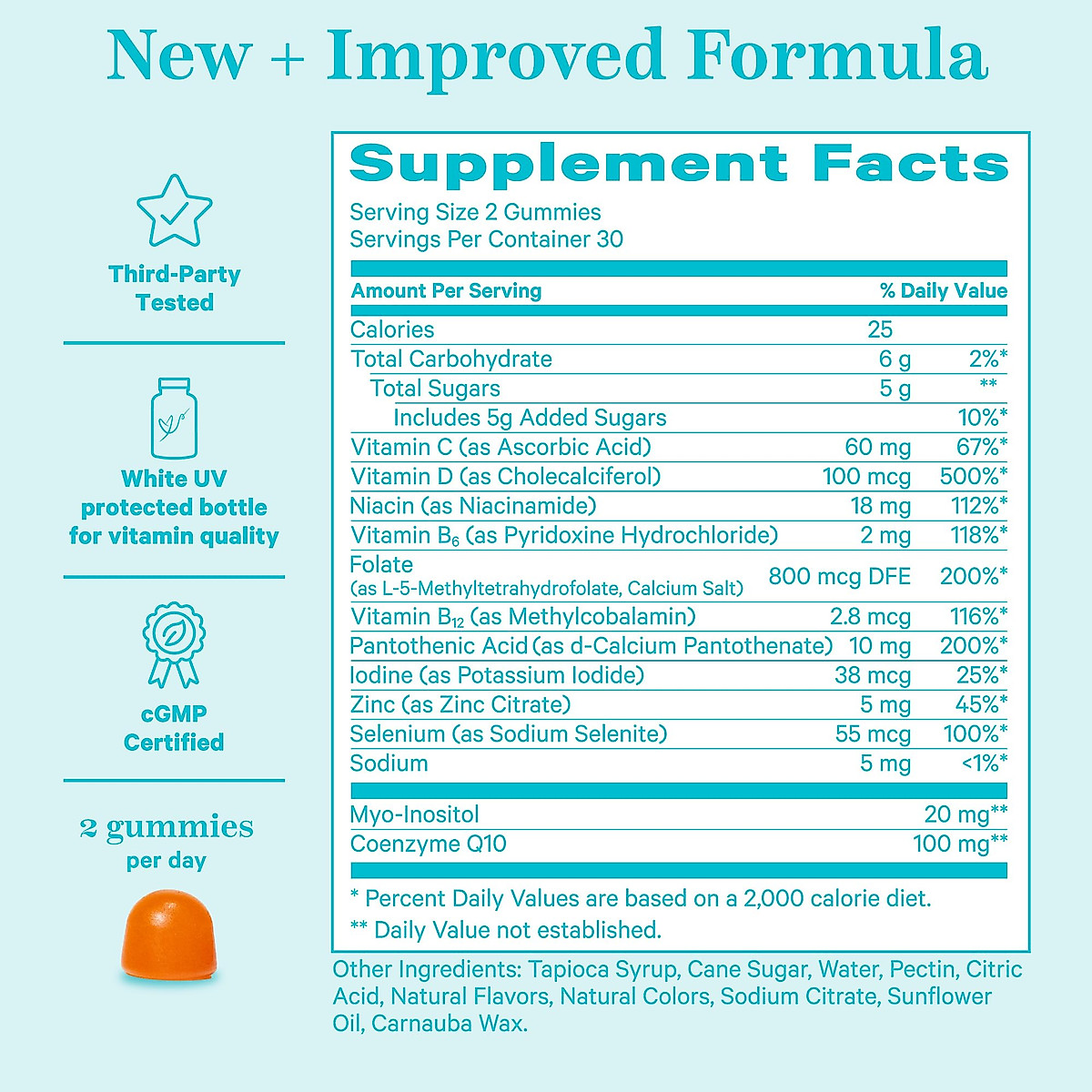 Pink Stork Premium Fertility Gummies for Women - Prenatal Conception Supplements for Her with Inositol, CoQ10, Folate and Vitamins to Support Hormone Balance, Ovulation + Menstrual Cycle, 60 Gummies