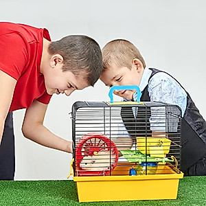 iplusmile Heavy Duty Dog Crate Pet Cage Handle, Replacement Pet Cage Crate Handles Cage Handles for Hamster Rabbit Squirrel Chinchilla Cage (10pcs, Sky- Blue) Outdoor Cat Enclosures