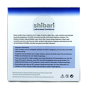 Shibari Male Condoms, Premium Lubricated Natural Rubber Latex Condom for Contraception and STI Protection, Ultra-thin, Strawberry Scented, 36 Count