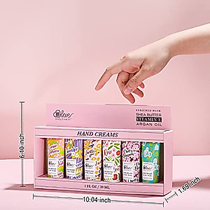 Hand Cream Gift Set - Hand Lotion Gift Set for Dry Crack Hands, Travel Moisturizing Hand Lotion with Vitamin E, Hand Cream Gift Set for Women Christmas Birthday Valentine. Pack of 6,1.0 oz Tube