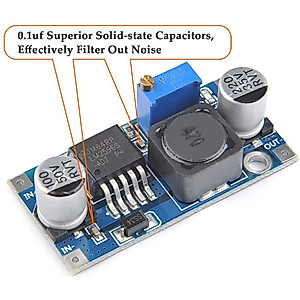 Queta 6 Pieces LM2596s DC to DC Buck Converter Step Down Voltage Regulator Power Module 3.2-40V to 1.25-35V 3A High Efficiency DC Voltage Stabilizer Volt Transformer LM2596 DC-DC Buck Converter