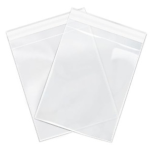 Spartan Industrial - 10" X 13" (100 Count) Crystal Clear Resealable Cello Poly Bags for Packaging, Clothing & T Shirts - Self Seal & Reinforced
