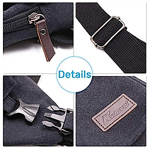 Kalevel Outdoor Travel Crossbody Backpack Casual Shoulder Chest Bag (Black,L)