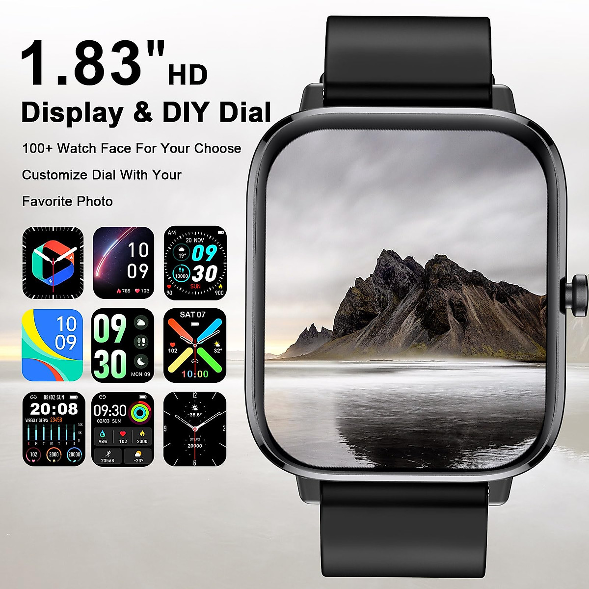 Smart Watch Full Touch Smart Watches for Android iOS Phones Compatible (Answer/ Make Call) Smart Fitness Tracker Watch for Women Man IP67 Waterproof Smartwatch with Sleep/Heart Rate/Blood Oxygen/Step