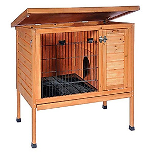 Prevue Hendryx 461 Large Rabbit Hutch, Stained Wood