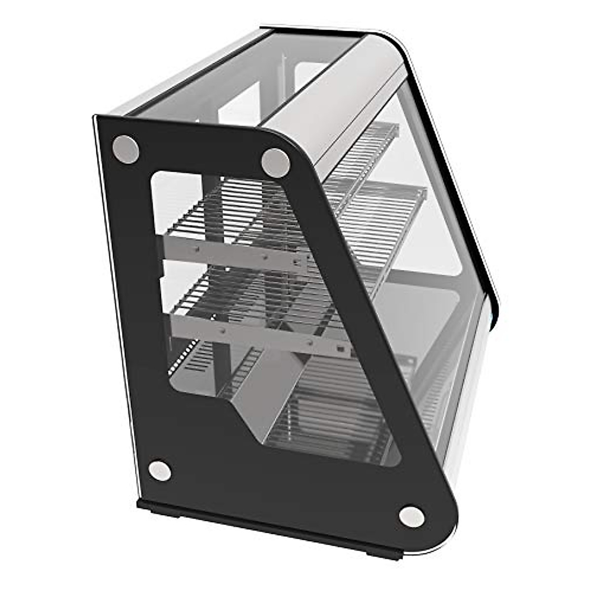 KoolMore - CDC-4C-BK 27" Commercial Countertop Refrigerator Display Case Merchandiser with LED Lighting - 4.6 cu. ft, Black and Stainless Steel (858154008300)