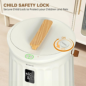 Keenray Towel Warmer Bucket, Hot Towel Warmer with Timer and Temperature Display, Heat Time 15/30/45/60 Min Adjustable, Child Safety Lock, Towel Warmer for Bathroom, Hot Tub, Spa, CL27