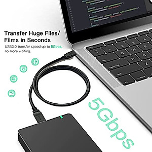 SNANSHI USB to USB Cable, USB3.0 Male to Male USB A to USB A USB to USB Cord Compatible with Hard Drive Enclosures, USB 3.0 Hub, DVD Player, Laptop Cooler - 3FT