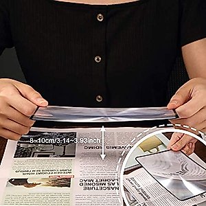 Enhon 3X Page Magnifier 7 x 4.7 Inch Magnifying Sheet Fresnel Lens Page Magnifying Glass for Elderly and People with Low Vision Reading Small Patterns, Maps and Books (8 Pieces)