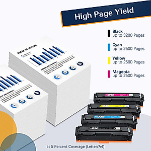 ColorKing Compatible Toner Cartridge Replacement for HP 202X 202A Toner Cartridges for HP Color Laserjet Pro MFP M281fdw M281cdw M254dw 281fdw M254 M281 Printer (Black Cyan Yellow Magenta, 4 Pack)