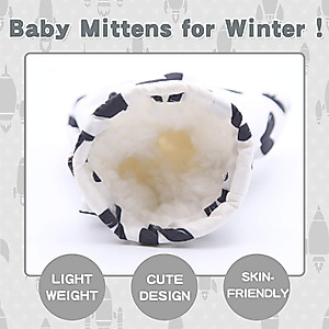 BAVST Toddler Waterproof Mittens Fleece Lined Baby Boys Girls Winter Warm Glove Kids Snow Infant Ski Mitten for 3M-5T (Sweet Heart, 1-2T)