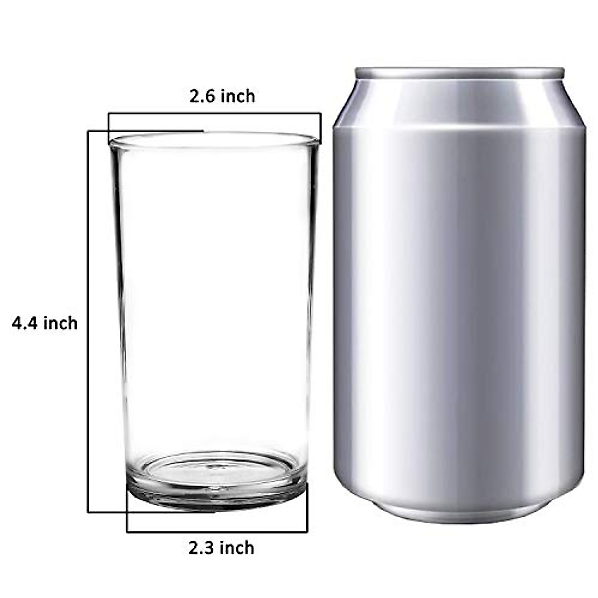 Youngever 9 Pack 9-ounce Plastic Drinking Tumblers, Plastic Glasses, Reusable Plastic Cups, Unbreakable Glasses, Drinking Glasses