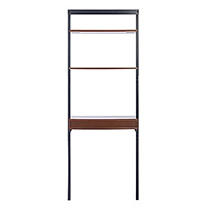 Safavieh Home Collection Pamella Honey Brown and Charcoal 2-Shelf Leaning Desk DSK9400A, 0