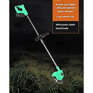 Lawn Mower Electric Lawn Mower 24 V Corded Brush Cutter to Remove Weeds from Trees and Flower beds Grass Cutting Machine for Agricultural Land Lawn Edging Tool (2 Batteries and 1 Charger GINOLEI