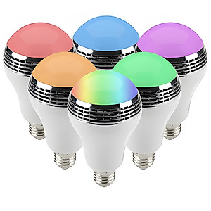 IYUNIOT led Music Light Bulb,Smart 9W Bluetooth Speaker Light Bulb Color Changing Light with Remote,Timer Light Dynamic Music Sync Mode-Birthday Party Room Home Decoration 1 Pack