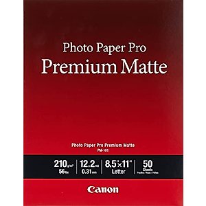 Canon PM-101 Photo Paper Pro Premium Matte (8.5 x 11", 50 Sheets)