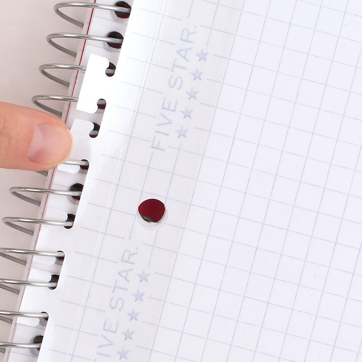 Five Star Insertable Loose Leaf Paper, 1 Pack, 3 Hole Punched, Reinforced Filler Paper, Graph Ruled Paper to Add and Rearrange Pages in Spiral Notebook, 11-1/2" x 8", 75 Sheets/Pack (17018)