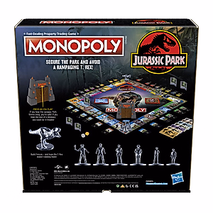 Monopoly: Jurassic Park Edition Board Game for Children Aged 8 and Up