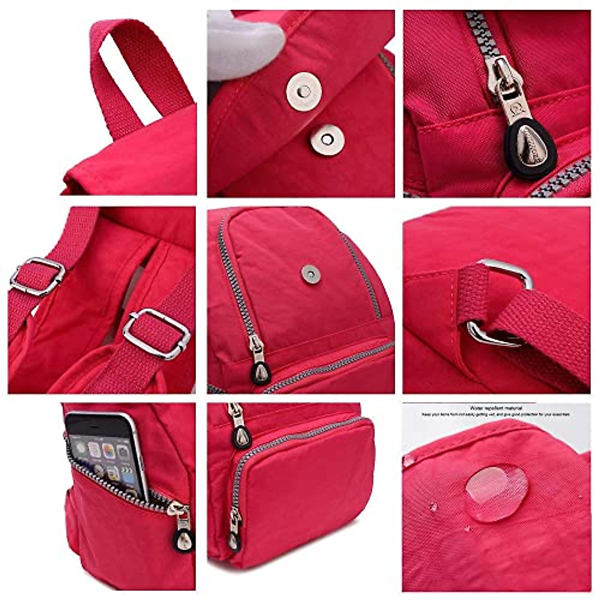 Echofun Nylon Mini Casual Waterproof Backpack Shoulderbag Rucksack Travel Bag Daypack for Girls Womens