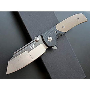 Eafengrow EF69 Pocket EDC Knife with Clip,Flipper Folding Knife for Camping Survival and Outdoor Activities Liner Lock. (EF69-desert)