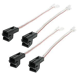 RED WOLF Car Door Speaker Install Wire Harness Adapter Connector for Chevy GMC Silverado Sierra 1995-2009, Buick 1995-2006, Cadillac 1988-1999 4PC