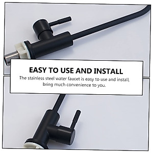 UKCOCO 1pc Clean Water Faucet Swivel Faucet Outdoor faucets Black Sink Faucet Mini Drinking Water tap Drinking Fountain Faucet Brass Faucet Kitchen Household Faucet Single Cooling Faucet