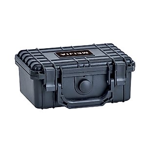 MEIJIA Portable All Weather IP67 Waterproof Protective Case, Hard Case,Camera Case With Customizable Foam,Fit Use of Drones, Cameras,Equipments, 8.12”x6.56”x 3.56”, Elegant Black