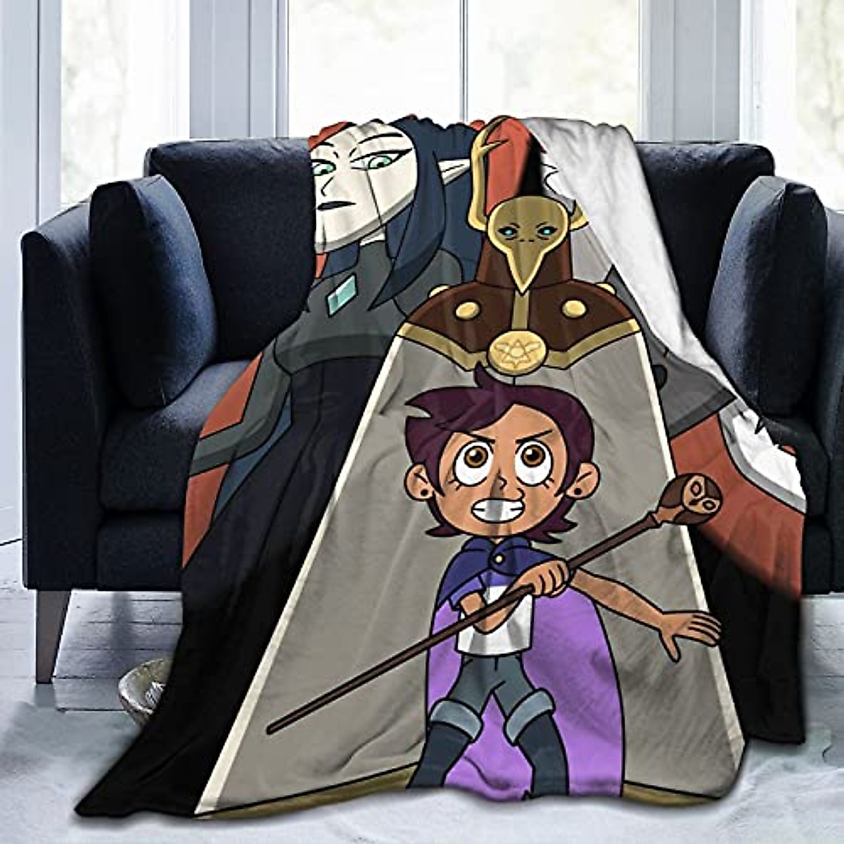 The Owl House Flannel Blanket Lightweight Cozy Bed Blankets Soft Throw Blanket Fit Couch Sofa Suitable for All Season60 X50