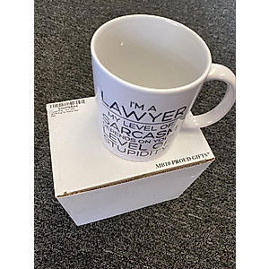 MB10 PROUD GIFTS Funny Lawyer Coffee Mug, I'm A Lawyer Sarcasm Novelty Cup, Lawyer Gifts For Women Men, Best Future New Attorney Mug, Unique Graduation Birthday Christmas Gifts For Lawyer