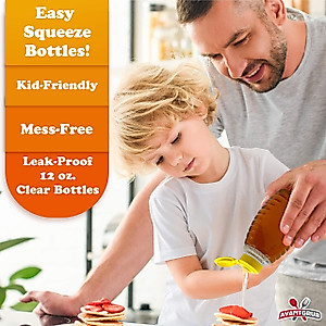 Easy Squeeze 24Pk 12Oz Empty Honey Bottles. BPA-Free Food Safe PET Plastic Honey Dispenser. Flip-Top Refillable Syrup Container. Great for Storing and Serving BBQ, Pasta Sauces or Salad Dressings.