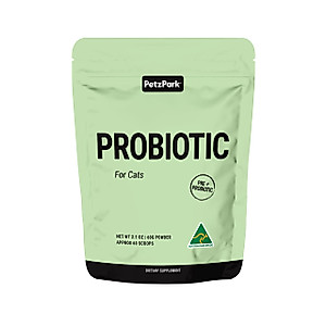 Probiotic for Cats & Kittens - Cat Probiotic Powder for Hairball Prevention, Digestive Support, Immune Health, Prebiotics, and Diarrhea Relief - Suitable for Indoor Cats & Kittens - 60 Scoops