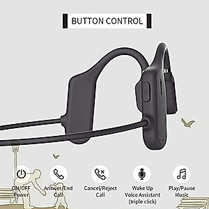 TOKANI Open Ear Wireless Sports Headphones, Bluetooth 5.0 Waterproof Sweatproof Headset with Mic for Sport Jogging Running Driving Cycling Hiking Indoor and Outdoor Use