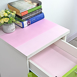 BOPART 8Pcs Refrigerator Liners Washable Fridge Shelf Liners Mats for Freezer Glass Shelves Kitchen Cabinets Cupboards Drawers (17.7" x 11.4", Pink)
