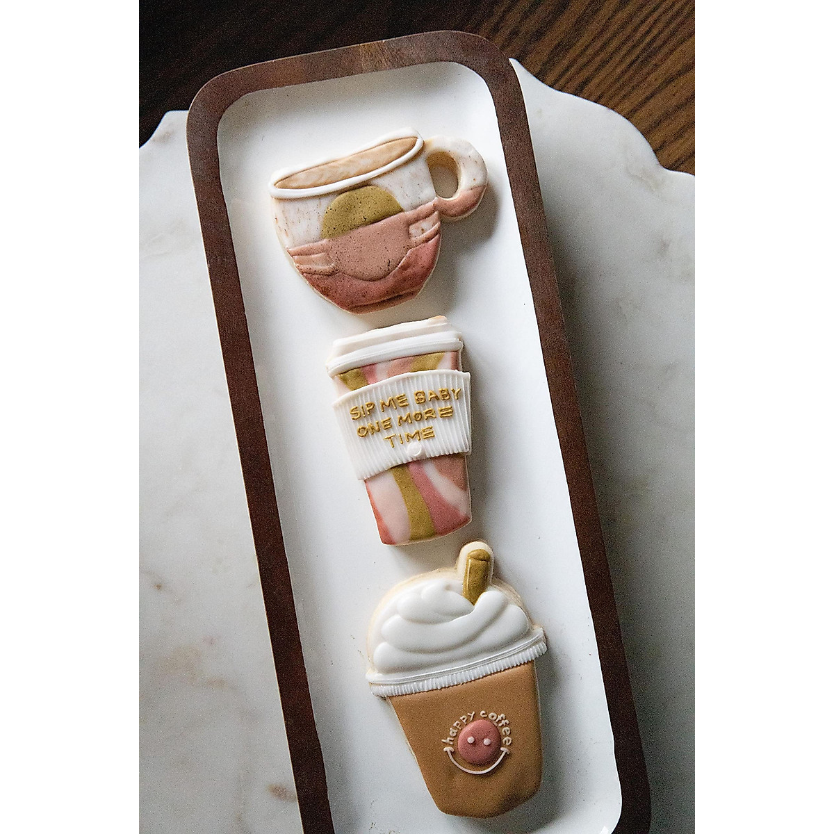 COFFEE CUP COOKIE CUTTERS Espresso Café Americano Coffee To Go Latte Iced Coffee Mocha Brew And Coffee Cup Cappuccino Cookie Cutters Made In The USA (3 Pack)