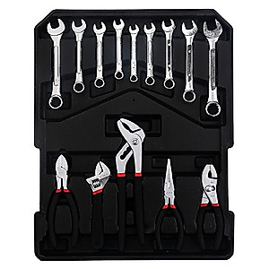 TUFFIOM Tool Box with Tools 799pcs Household Tool Set with Aluminum Trolley Case, Auto Repair Tool Kit Toolbox and Wheels