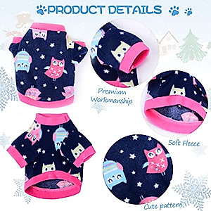 Firpus 3 Pack Fleece Dog Sweaters, Winter Dog Clothes for Small Dog Girl, Warm Tiny Puppy Clothes, Cute Chihuahua Yorkie Sweater, Pet Shirt Clothing Cats Apparel (X-Small)
