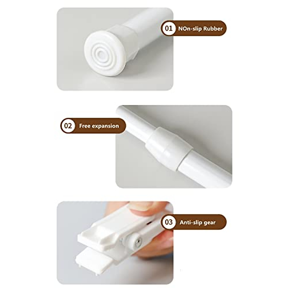 10 PCS Super Strong Plastic Swivel Hanging Hooks Home Swivel Laundry Clips Curtain Clips Clothes Pins Beach Towel Clips,1 PCS Tension Rod, Wardrobe Bars, Drying Support Rods