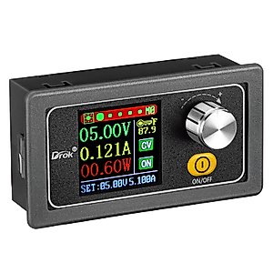 DROK Adjustable Voltage Regulator DC, Buck Boost Converter 6.0V-36V 9v 12v to DC 0.6-36V 24v 5A Power Supply Panel, Constant Current Volt Step Up Down Module