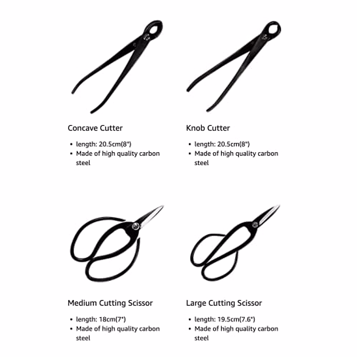 15 Pieces Bonsai Tree Kit, Bonsai Tools Set, Carbon Steel Scissor Cutter Shear, Perfect Gardening Trimming Tools