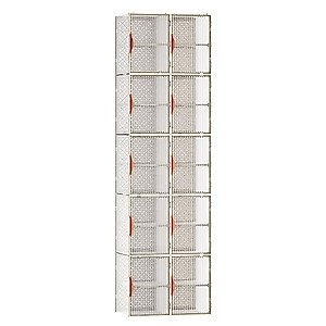 DINMO 10 Packs Shoe Box with Dividers, 20 Pairs, Clear Shoe Storage Organizer, Space Saving for Closet, Visualization, Foldable, White Transparent