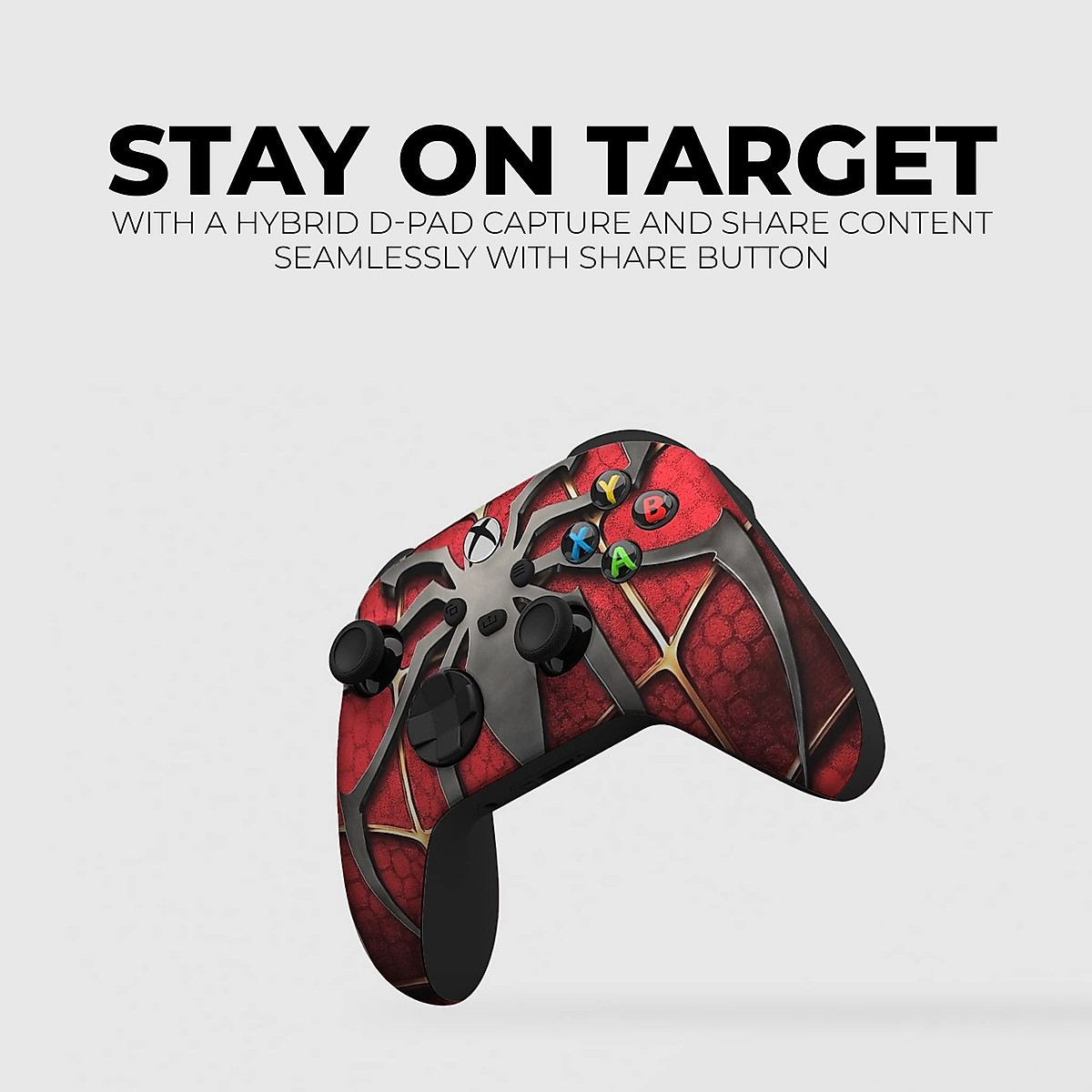 Spider-Man Red Custom X-Box Controller Wireless Compatible with X-Box One/X-Box Series X/S by DreamController | Proudly Customized in USA with Permanent Hydro-DIP Printing (NOT JUST A Skin)