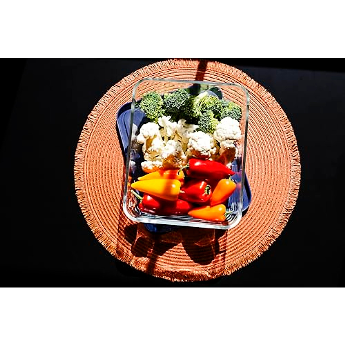 DURA LIVING 4-Piece Glass Food Storage Container (2 Containers + 2 Lids) | 11-Cup Rectangular, Leakproof | Microwave, Freezer, Oven & Dishwasher Safe | Ideal for Meal Prep & Pantry Organization