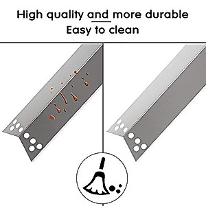 Hisencn Gas Grill Repair for Kenmore 122.16134 122.16134110 Nexgrill 720-0719BL 720-0773, 720-0783 Tera Gear 1010007A Grill Straight Burner Pipe Tubes Heat Tents Heat Plate Shield Replacement Parts